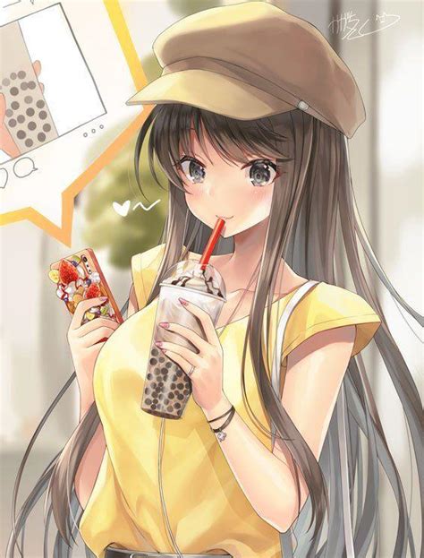 画风超可爱的日系动漫人物，温暖的 秋女孩”唯美~