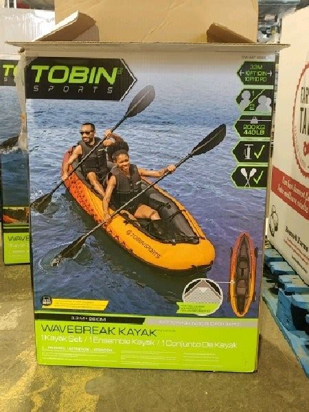 Tk Auctions Tobin Sports Wavebreak Inflatable 2 Person Kayak Set