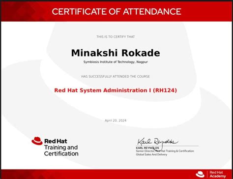 Minakshi Rokade On Linkedin Redhat Newknowledge Certification