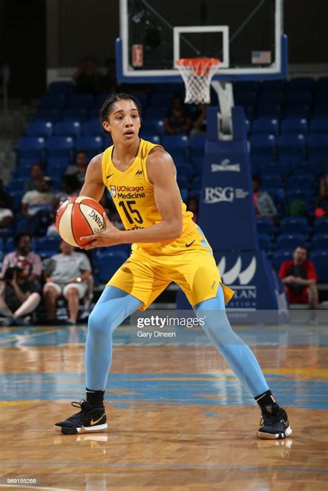Gabby Williams Of The Chicago Sky Handles The Ball Against The New