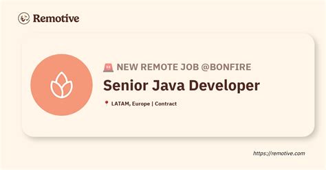 [hiring] senior java developer bonfire