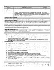 CS0031 SOFTENG 2 Syllabus Ver 2 Docx COURSE CODE CS0031 PREREQUISITE S CO REQUISITE S COURSE