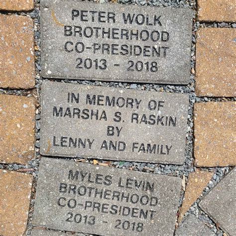 Sponsor A Hal Bruno Memorial Patio Paver Or Pillar Temple Shalom