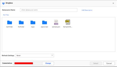 Dropbox Cloud Bi Data Connector Bold Bi Documentation