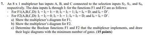 solved an 8×1 ﻿multiplexer has inputs a b ﻿and c ﻿connected