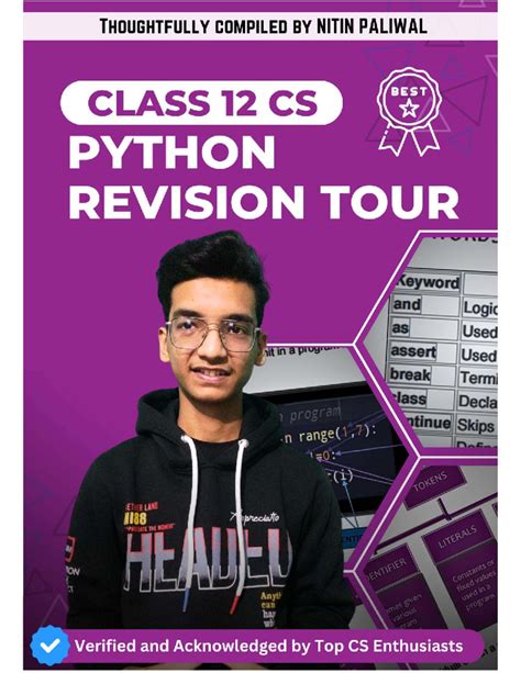 Class 12 Computer Science Python Revision Tour Notes Studocu