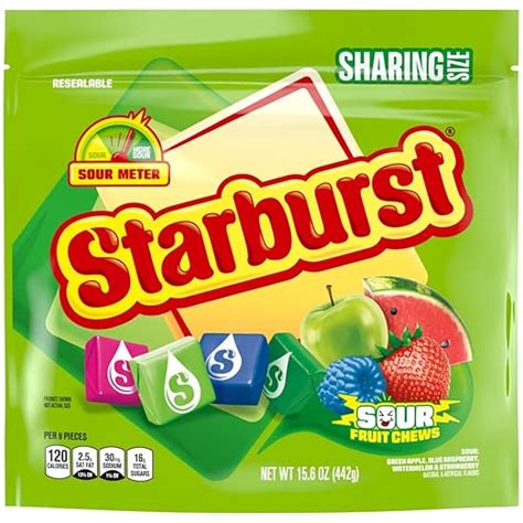 Starburst Sour Chewy Candy Individually Wrapped Fruit Chew