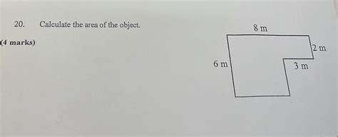 Solved Calculate The Area Of The Object Chegg