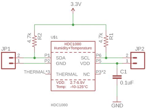Hdc1080 Humiditytemperature Sensor Breakout Board