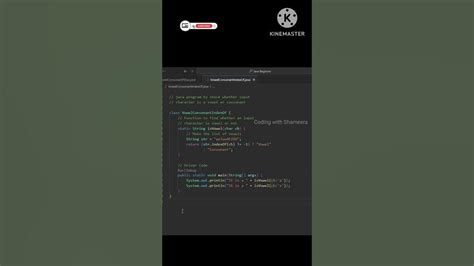 Given Alphabet Is Vowelconsonant Checking Indexof Method