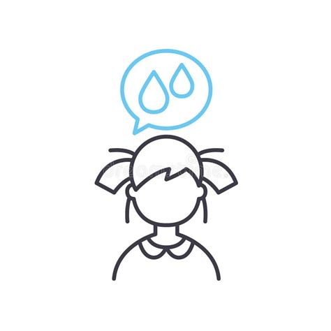 Stress And Life Problems Line Icon Outline Symbol Vector Illustration