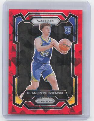 2023 24 Panini Prizm 147 Brandin Podziemski Prizms Red Ice Ebay