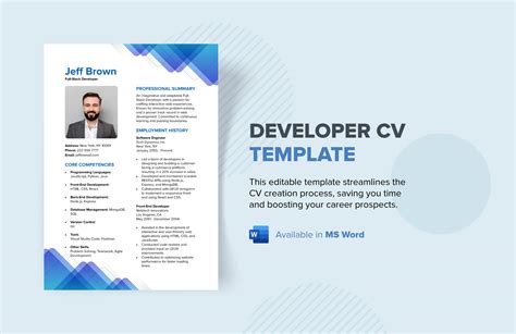 Free Editable CV Templates In Word To Download
