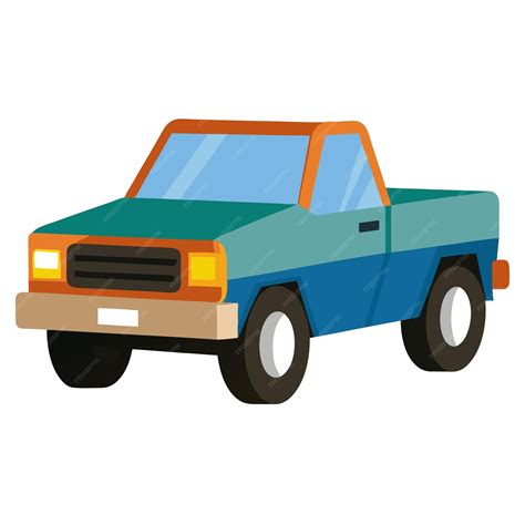Pickup Truck Clipart Cartoon Illustration Drawing Premium Ai