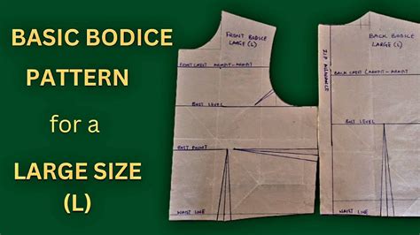 How To Draft The Basic Bodice Pattern For A Large Size L In 2025