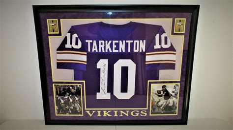 Minnesota Vikings Fran Tarkenton Framed Signed Jersey For Sale At