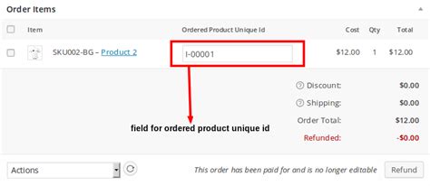 Product Identifier To Identify Ordered Products