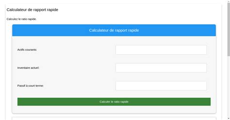 Calculateur De Rapport Rapide