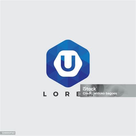 다각형 스타일에 U 편지 로고 일러스트 레이션 가리기에 대한 스톡 벡터 아트 및 기타 이미지 가리기 개념 광고 Istock