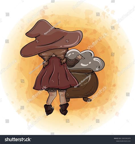 Cute Chibi Witch Cartoon Character Wearing Stock Vector Royalty Free 2243341479 Shutterstock