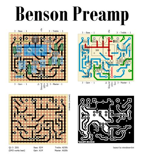 Perf And Pcb Effects Layouts Benson Preamp
