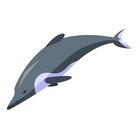 Premium Vector Dolphin Fish Icon Isometric Of Dolphin Fish Vector