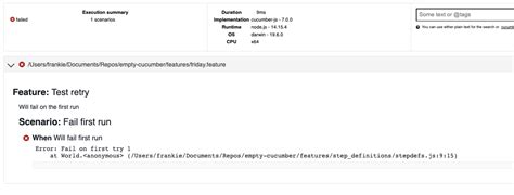 Cucumber 7 Html Formatter Shows Scenario As Failed Even If It Passed In