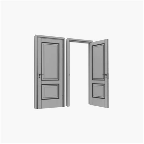 Classsic Door 05 Closed Opened 3d Model Download Building Components