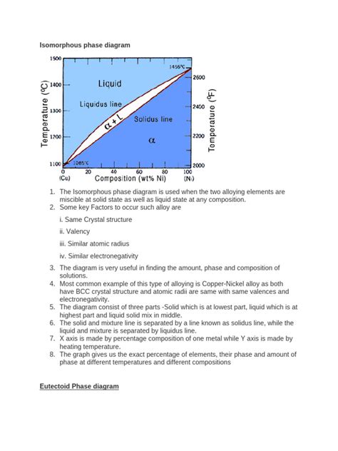 Isomorphous Phase Diagram Overview Pdf Phases Of Matter Physical