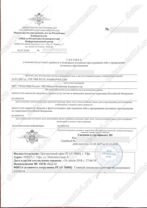 Как получить справку о несудимости все способы Документ24