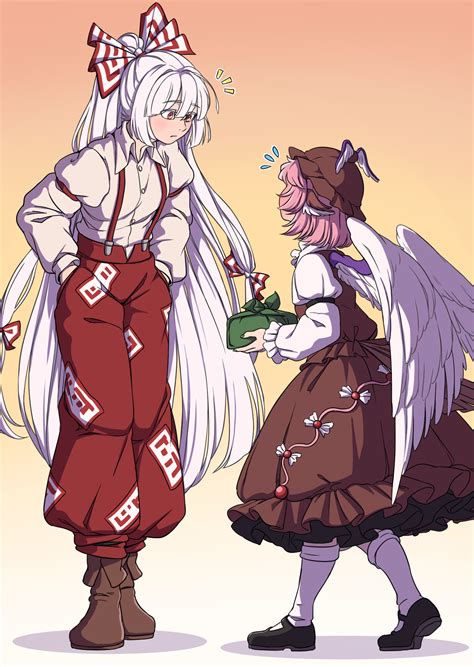 Fujiwara No Mokou And Mystia Lorelei Touhou Drawn By Mefomefo Danbooru