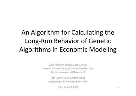 An Algorithm For Calculating The Long Run Behavior