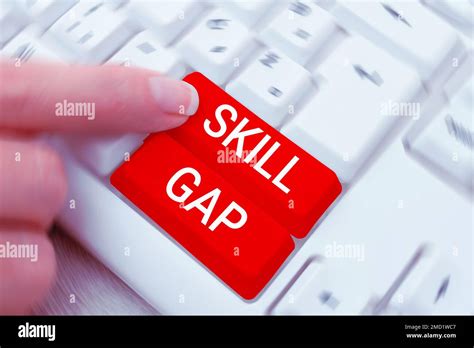Writing Displaying Text Skill Gap Business Concept Refering To A