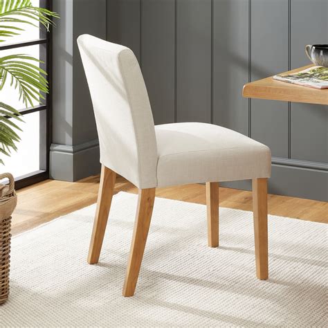 Monty Natural Linen Dining Chair With Oak Legs The Furniture Market
