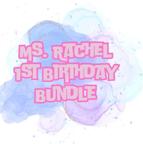 Ms Rachel 1st Birthday Bundle Etsy