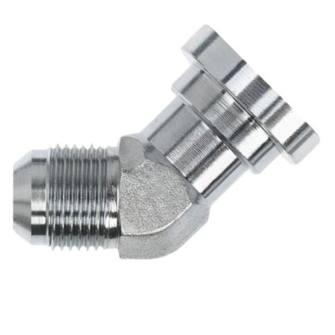 Shop 1703fg Forged 45 Degree Male Jic Code 61 Flange Head Adapters