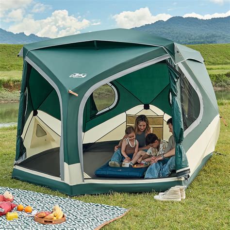 Dmh Outdoors Camping Tent 4 Person Hub Tents For Camping Instant Pop
