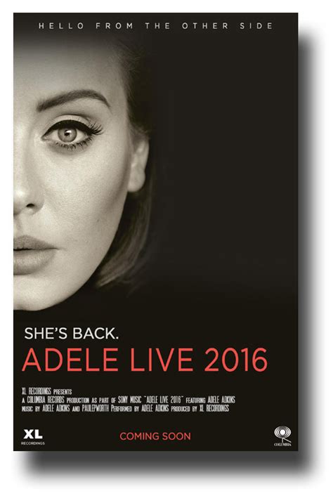 Adele Poster Concert Live 2016 11 X 17 Inches Usa Sameday Ship Concertposter Org