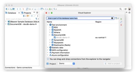 How To Connect To Documentdb With Dbeavers Cloud Explorer