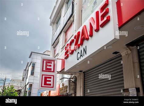 Picture of a sign with the logo Eczane, meaning pharmacy, in Istanbul ...