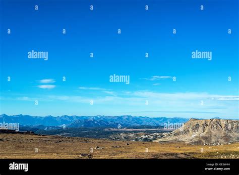 Landscape With Mountains In The Background Taken In The Beartooth