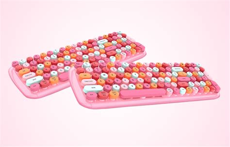Mofii Wireless Keyboard Mouse Set Candy Bt Bluetooth Pink Gadgets House
