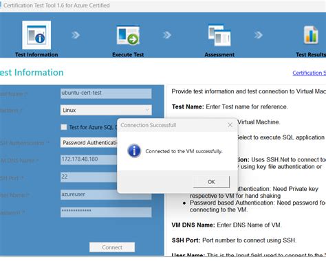 I Am Trying To Test My Vm With The Certification Test Tool 16 But It