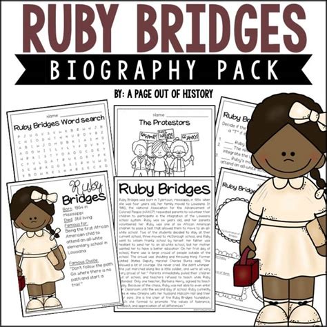 Ruby Bridges Biography Black History Month Womens History Segregation Unit