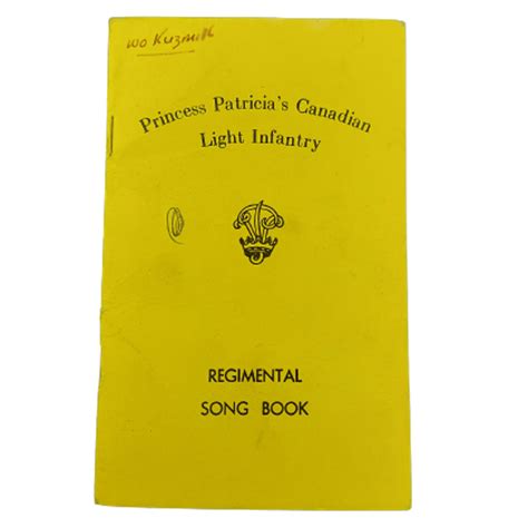 Post Ww2 Ppcli Regimental Song Book Canadian Soldier Militaria