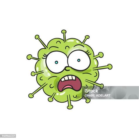 미생물 낙서 바이러스 스케치 박테리아 세포 세균 알레르기 질병 기생충 단세포 유기체 귀여운 만화 미생물 감염 재미있는 미생물 외국인 건강관리와 의술에 대한 스톡 벡터 아트