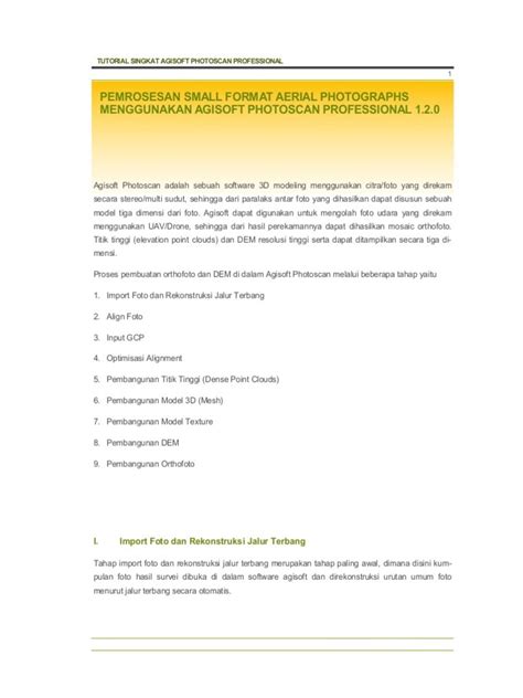 Tutorial Agisoft Pdf