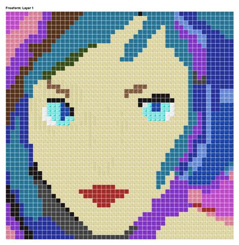 Girl Pixel Art Grid By Foreverzelink On Deviantart