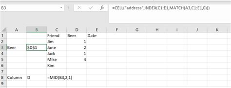 Microsoft Excel Refer To Column With Specific Header Name Super User