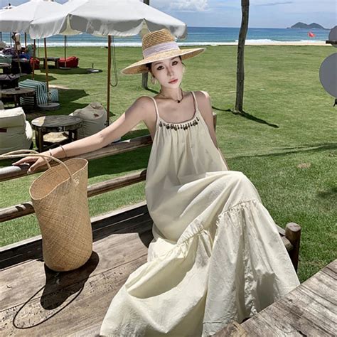 Summer Beach Maxi Dress With Rope Straps On Luulla